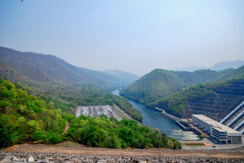 Landscape around dam stock image. Image of panorama - 101156893