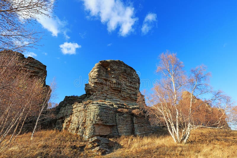 Landscape Ashhatu Stone Forest Keshiketeng World Geopark Inner Mongolia ...
