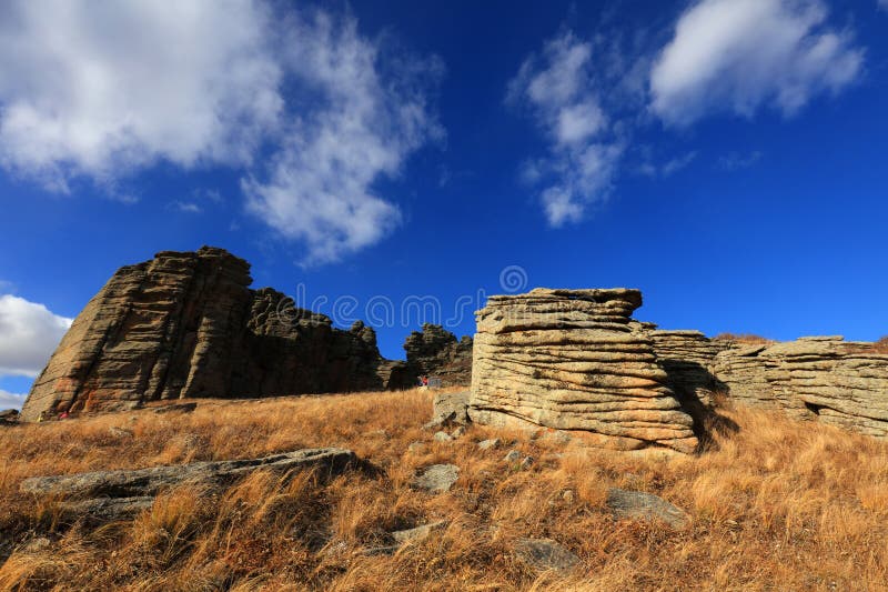 Landscape of Ashhatu Stone Forest in Keshiketeng World Geopark, Inner ...