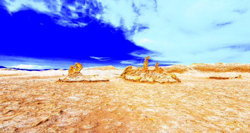 Landscape in Atacama Desert, Chile. Copy Space for Text Stock Photo ...