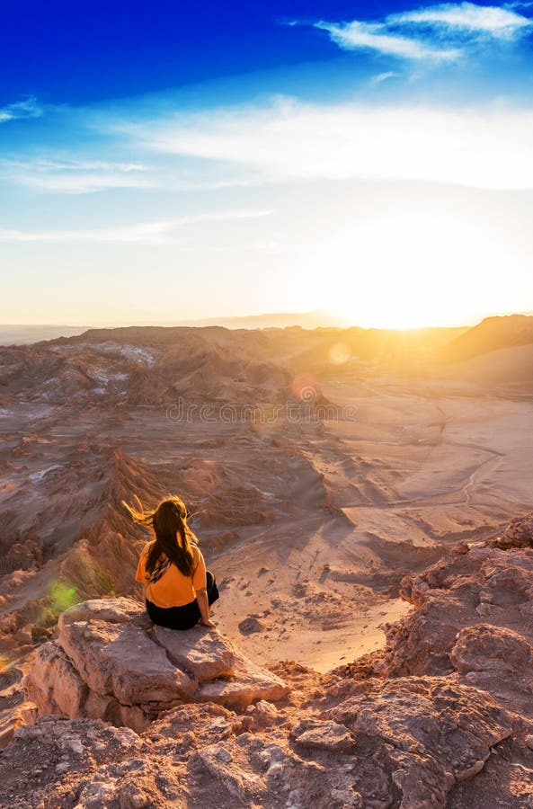 Landscape in Atacama Desert, Chile. Copy Space for Text Stock Photo ...