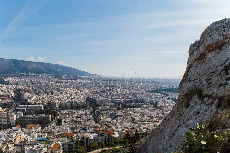 Landscape of Athens stock photo. Image of hill, sunny - 51288870