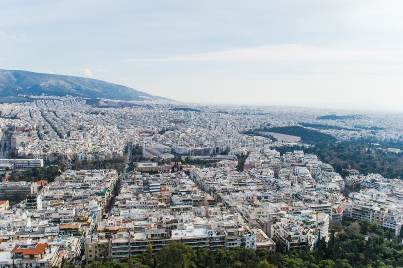 Landscape of Athens stock photo. Image of hill, sunny - 51288870