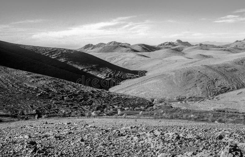 Landscape in Atlas Mountains in Sunset in Marocco Stock Image - Image ...