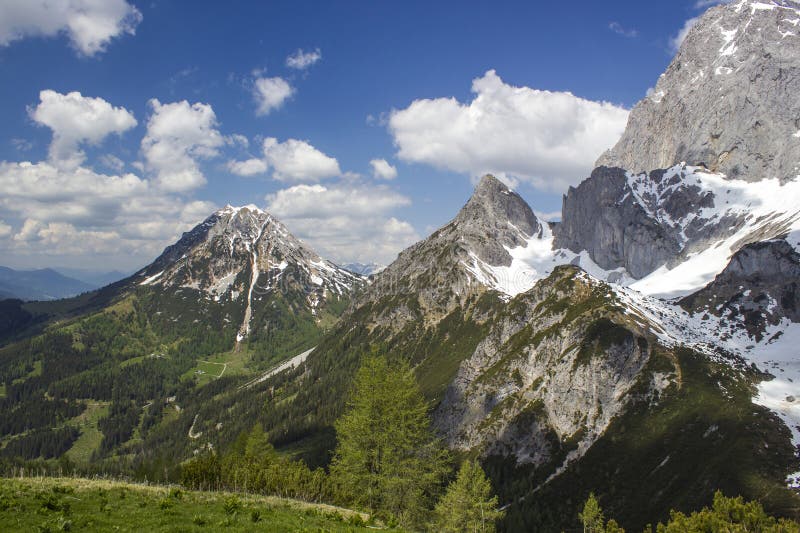 Landscape in the Austrian Alps of the Dachstein Region Stock Photo ...