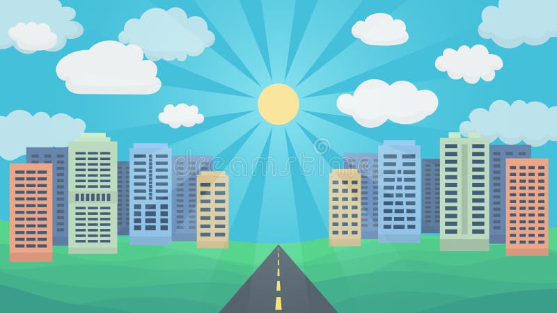 Sidewalk Background Vector. Stock Vector - Illustration of skyscraper ...