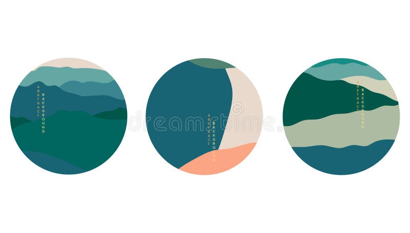 Abstract Landscape Background. Art Landscape Background with Wave ...