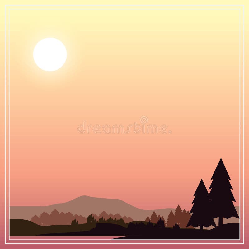 Landscape Background Design Stock Vector - Illustration of environments ...