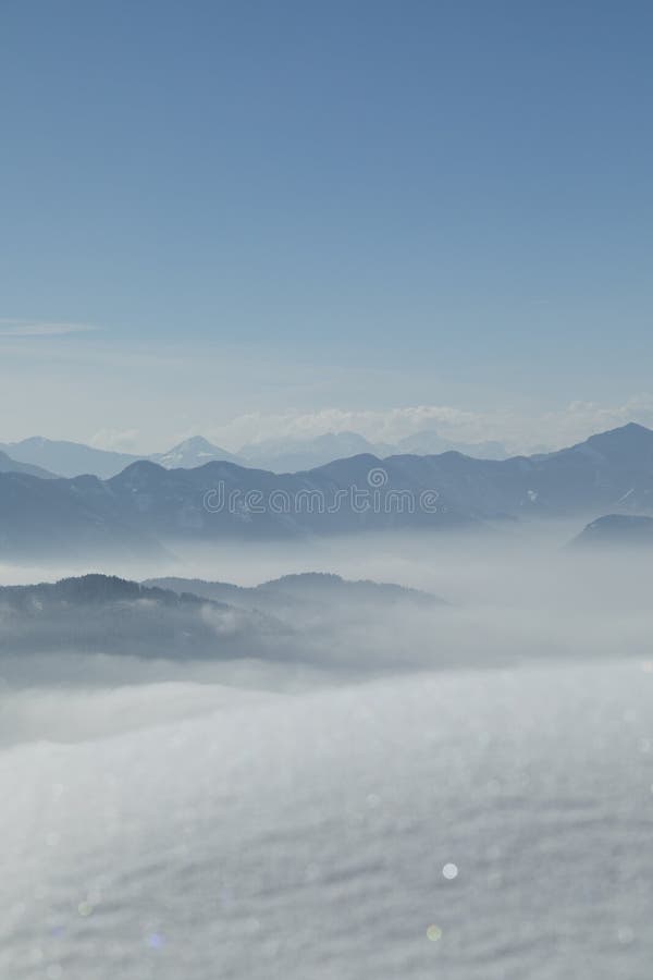 Landscape Background, Mountains and Winter Space for Your Text Stock ...