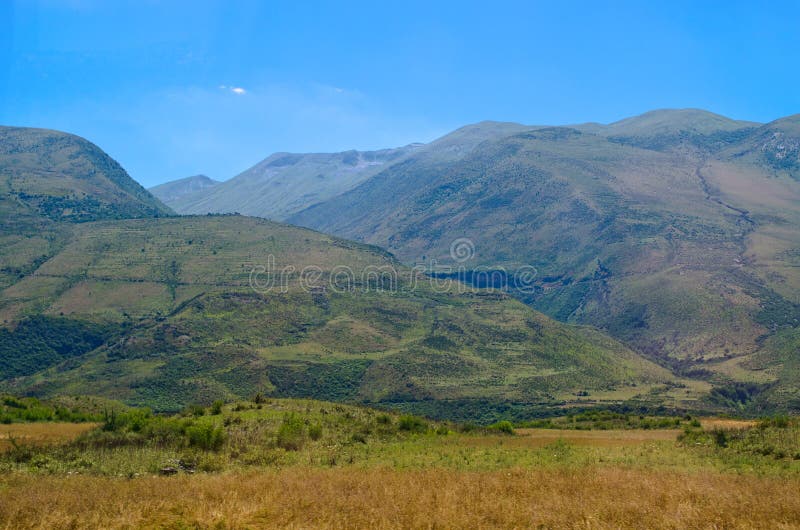 Landscape in Balkan hills stock photo. Image of idyll - 47459814