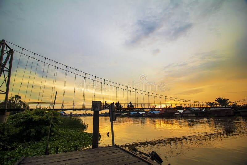 Landscape in Banjarmasin City Stock Image - Image of sunrise ...
