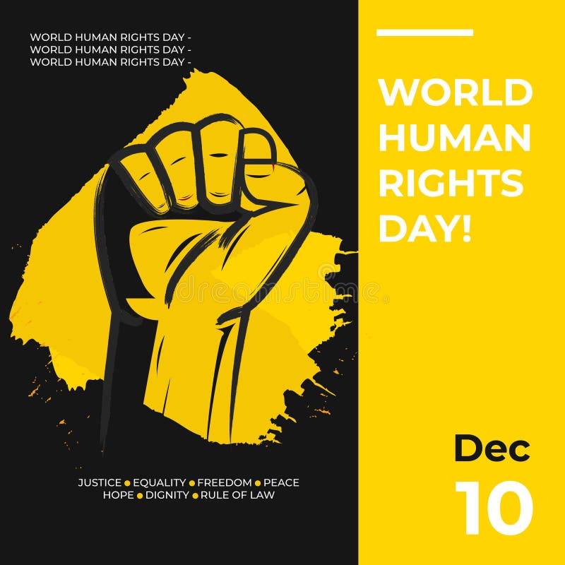 Landscape Banner Illustration of Human Rights Day with Red Background ...