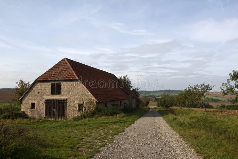 Landscape with barn stock photo. Image of barn, landscape - 46213514