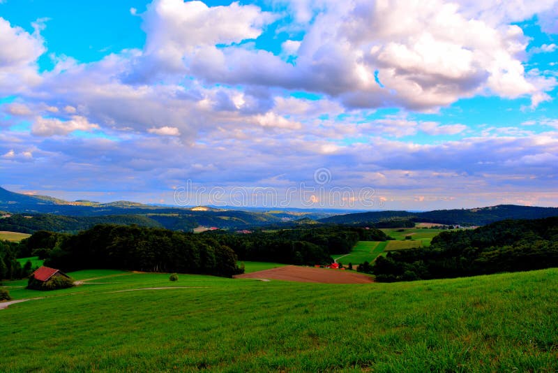 Landscape in Bavaria stock image. Image of blue, wonderfull - 59493941
