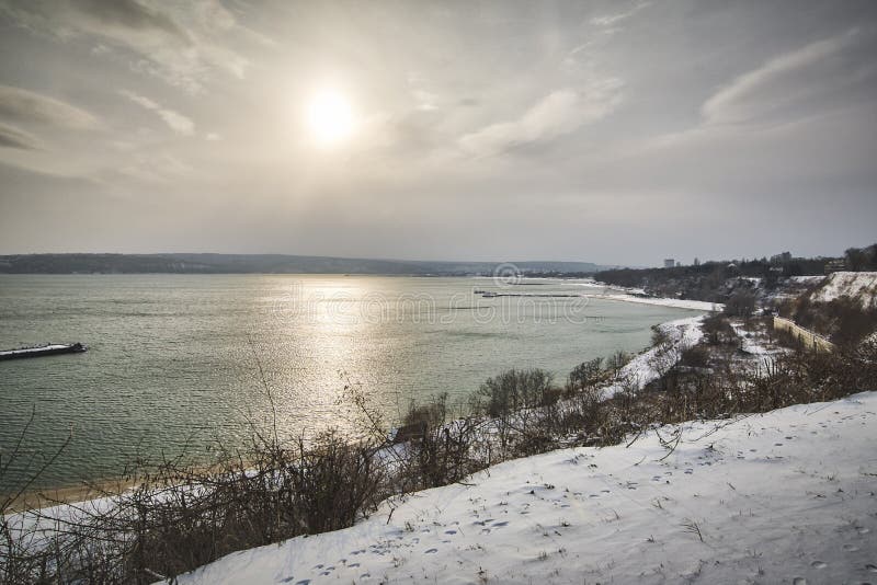 Landscape of the Bay of Varna Stock Photo - Image of magadan, blue ...