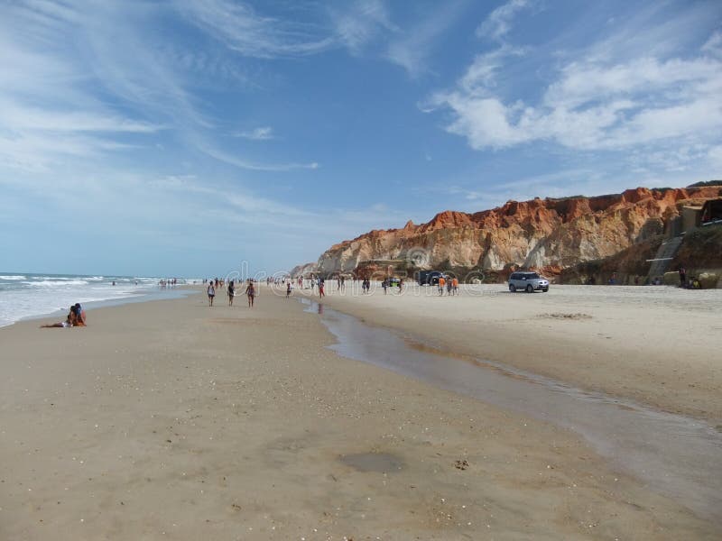 Landscape of the Beach and Cliffs at Morro Branco Beach in Fortaleza ...