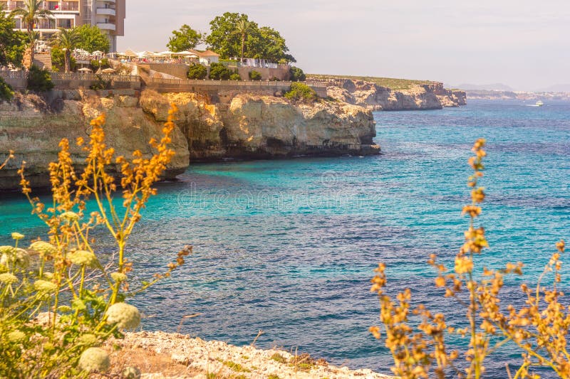 Landscape in Beach in Mallorca Stock Photo - Image of island, ocean ...