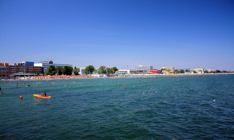Landscape on the Beach of Mamaia Editorial Photo - Image of romanian ...