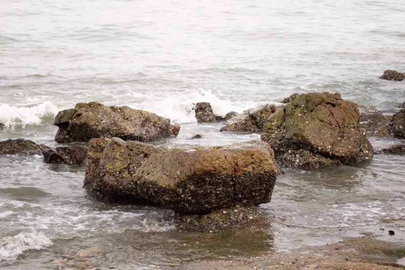 Landscape of beach stock photo. Image of rock, people - 115448446