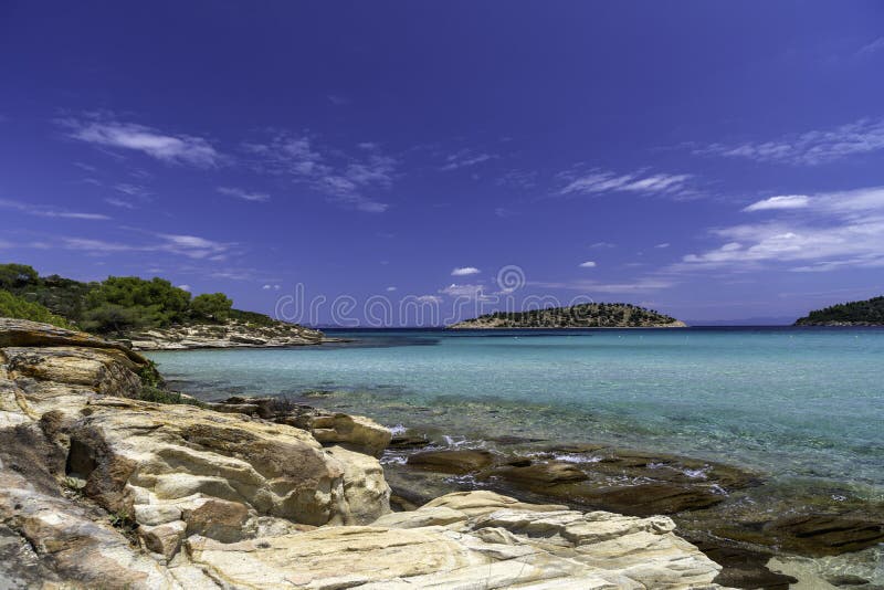 Landscape with a Beautiful Sea-shore Image Stock Photo - Image of ...