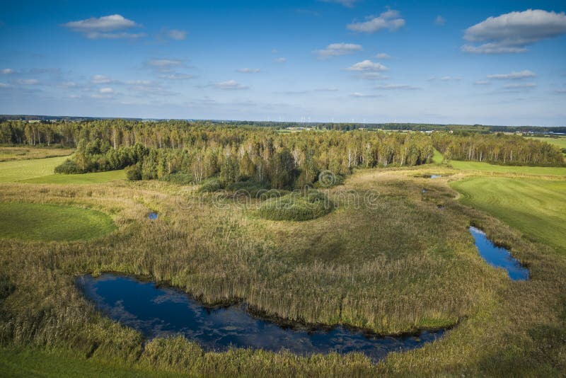 Landscape with the Biebrza from the Polish Podlasie Stock Image - Image ...