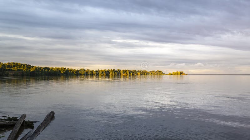 Landscape, big river bank stock photo. Image of scenery - 286842428