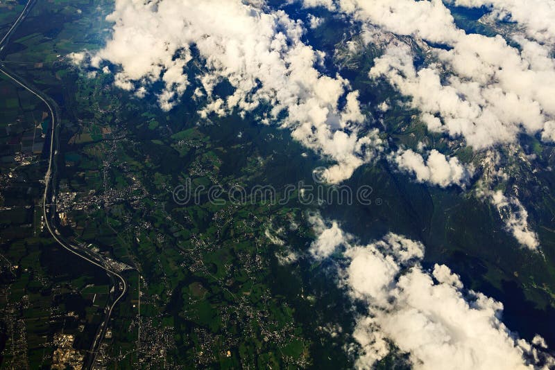 Landscape bird s-eye view stock image. Image of lane - 46606021