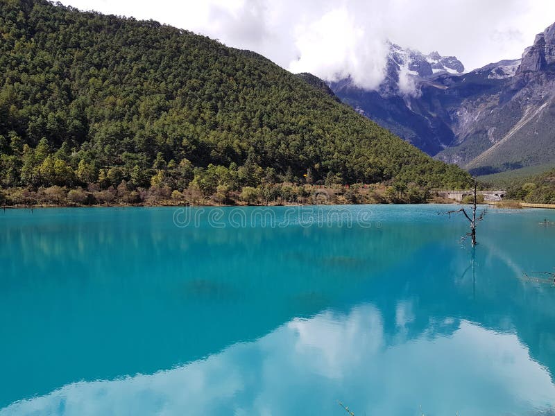 Landscape of Blue Moon Valley Stock Photo - Image of landscape ...