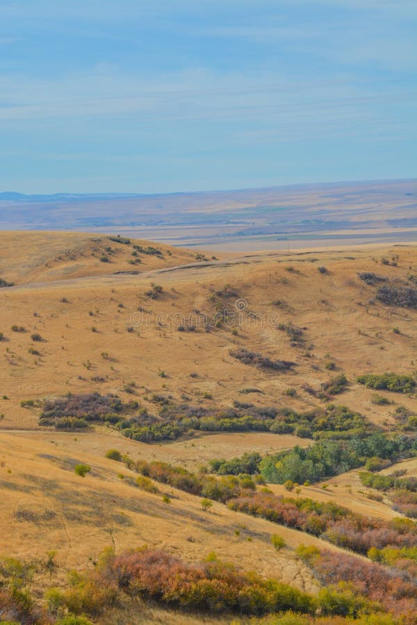 The Landscape of the Blue Mountains in Northeastern Oregon Stock Photo ...