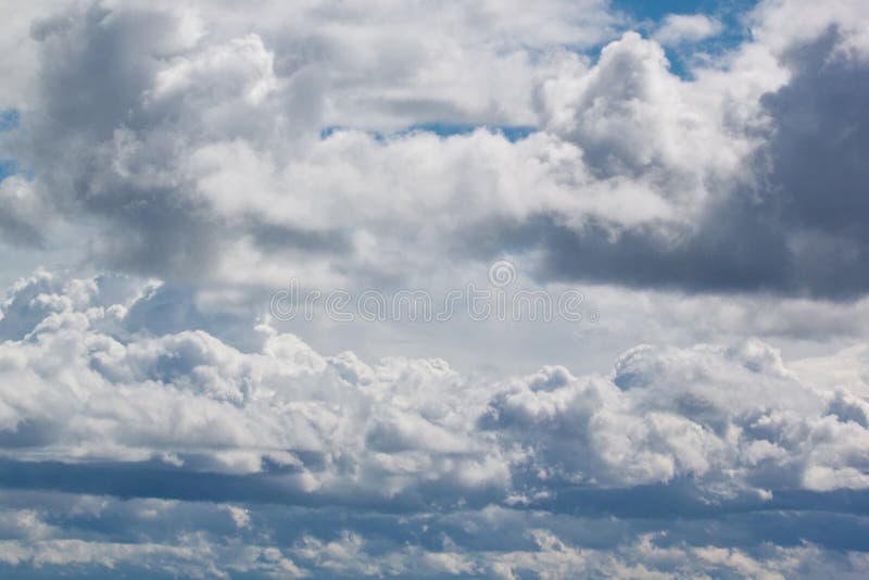 Landscape with a Blue Sky and Rain Clouds. Stock Image - Image of ...