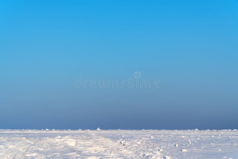 Landscape with Blue Sky and Snow Stock Photo - Image of north, beauty ...