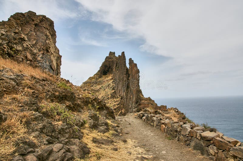 Landscape of Brava Island in the Archipelago of Cabo Verde Stock Image ...