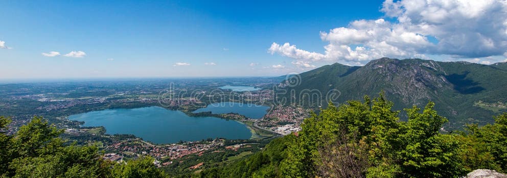 Landscape of Brianza S Lakes from Mount Barro Stock Photo - Image of ...