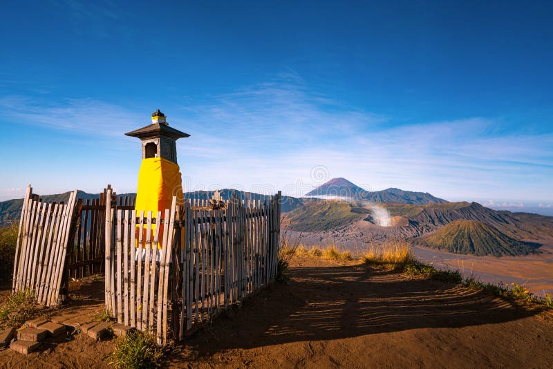 Landscape of Bromo Volcano from View Point on Top of Mountain Stock ...
