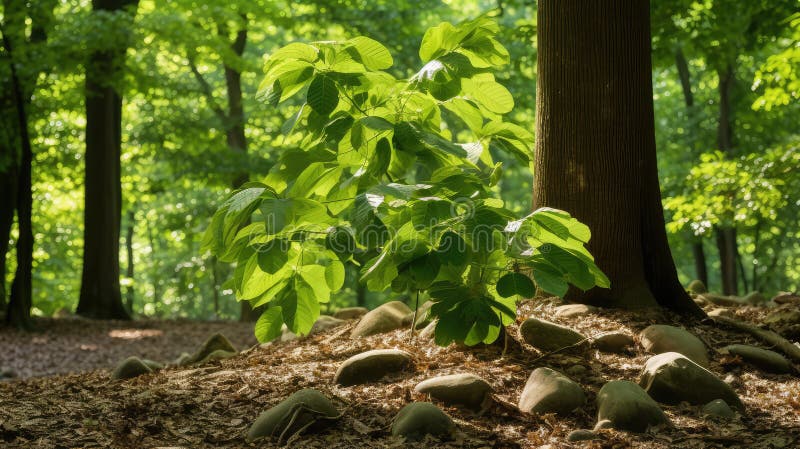 Landscape buckeye tree stock illustration. Illustration of canopy ...