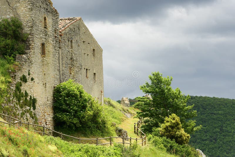 Landscape and Buildings Elcito Stock Photo - Image of village, italy ...
