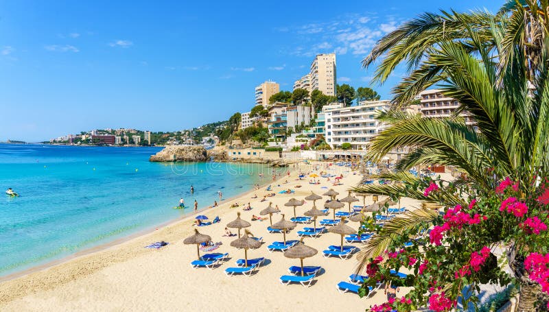 Landscape with Cala Mayor stock image. Image of majorca - 223995305