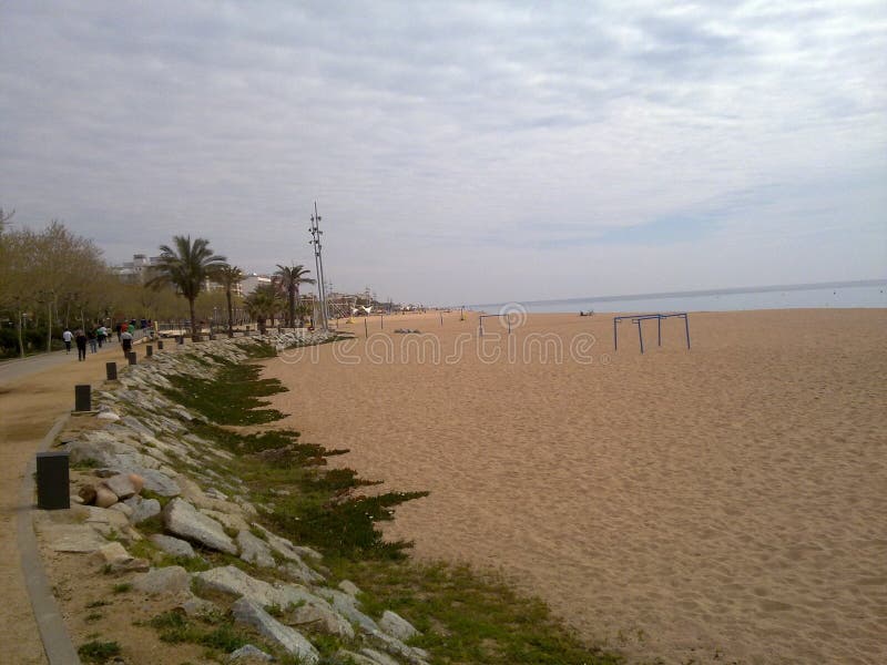 Calella beach in Spain 11 stock image. Image of catalonia - 178808361