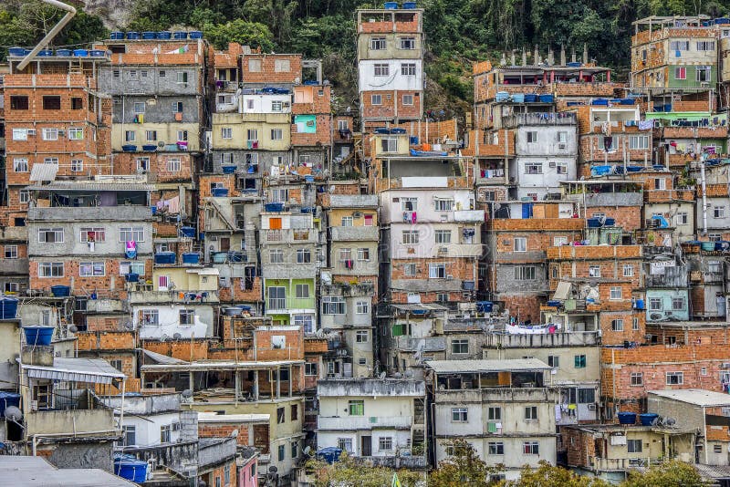 Landscape of the Cantagalo Favela Stock Photo - Image of mess, carioca ...