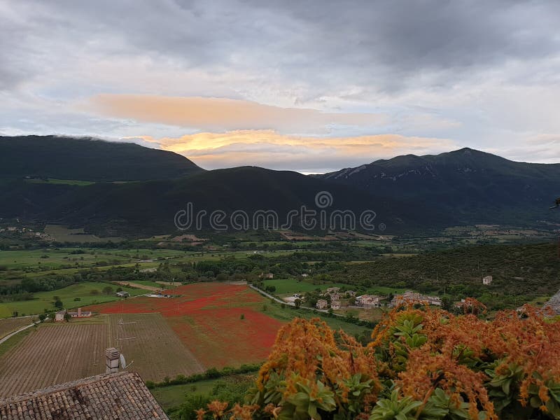 Landscape from Capestrano, Abruzzo, Italy Stock Photo - Image of ...
