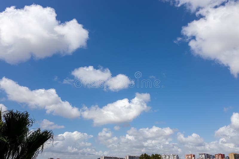 Open Blue Sky with White Clouds Stock Photo - Image of clouds, open ...