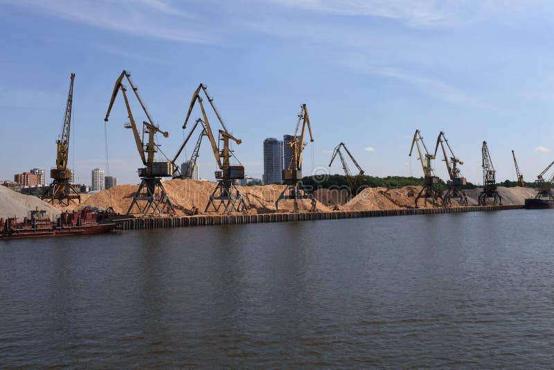 Landscape of cargo port stock image. Image of quayside - 45656499