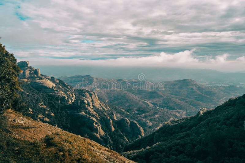 Landscape of Catalonia Mountains Stock Photo - Image of orange, europe ...