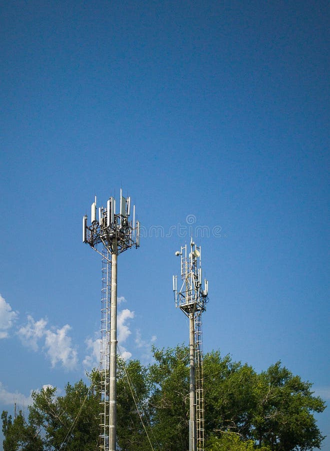 Cell site tower stock image. Image of signal, commercial - 190252935