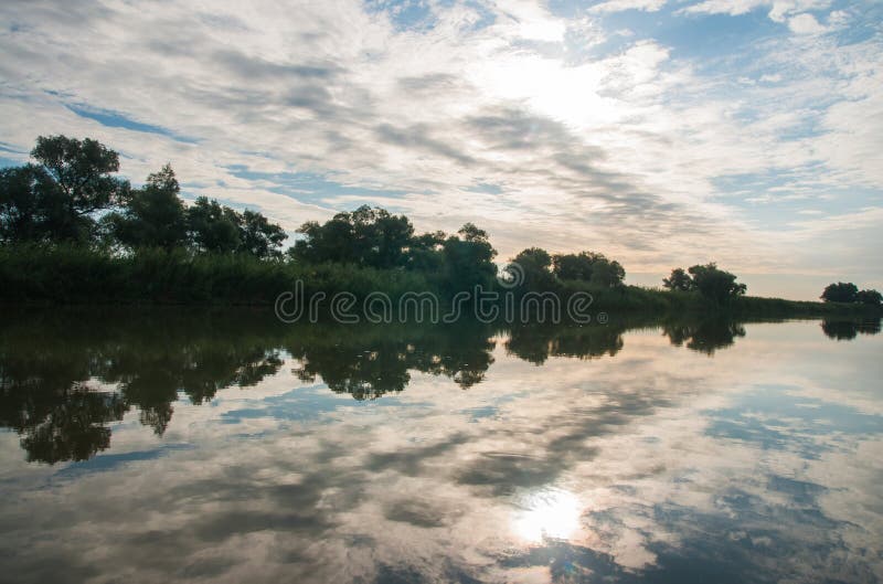 Landscape of Central Russia, Volga Delta Stock Photo - Image of country ...