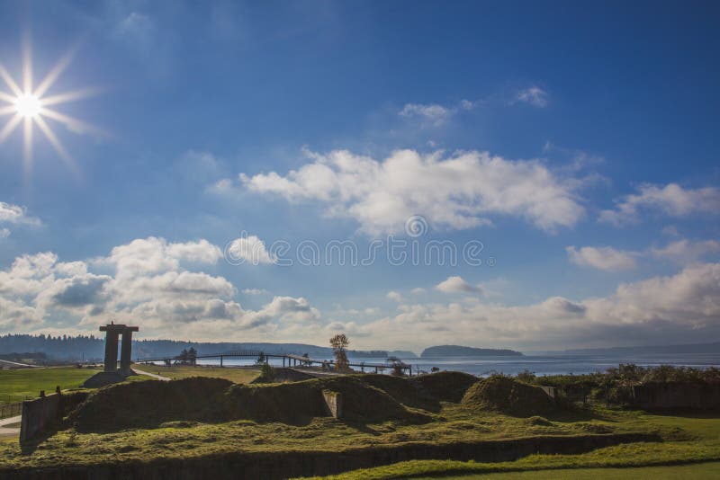 Landscape of Chambers Bay Creek Regional Park Stock Photo - Image of ...