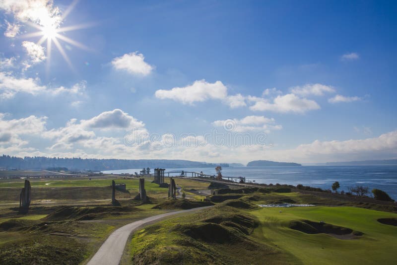 Landscape of Chambers Bay Creek Regional Park Stock Photo - Image of ...