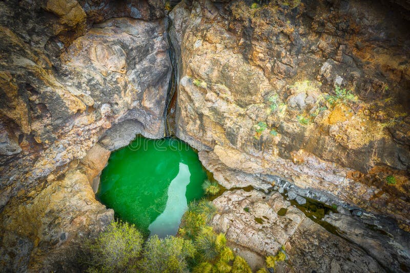 Landscape with Charco Azul , Gran Canary, Spain Stock Image - Image of ...