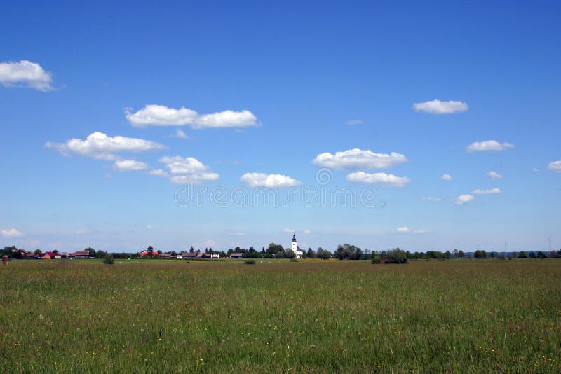 Landscape with church stock photo. Image of meadow, holy - 12119674