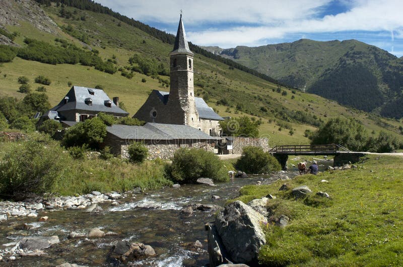 Landscape with church stock photo. Image of travel, mount - 33972466